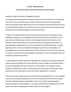 IGF Italy Opening Remarks - Internet Society