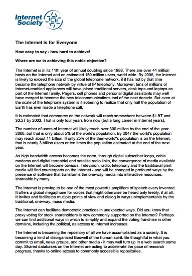 The Internet is for Everyone | Internet Society